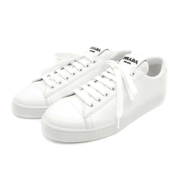 PRADA（プラダ） スニーカー ロゴ レザー ホワイト レザー 2EG400 #42 : HOUBIDOU 心斎橋店 - 通販 ...