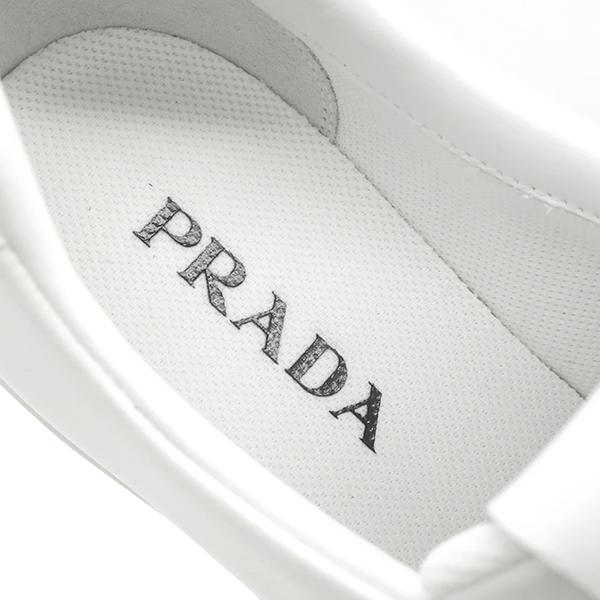 PRADA（プラダ） スニーカー ロゴ レザー ホワイト レザー 2EG400 #42 : HOUBIDOU 心斎橋店 - 通販 ...
