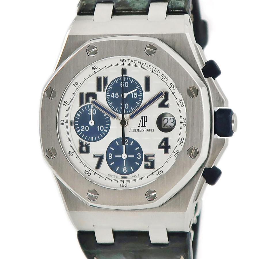 ロイヤルオーク 【3年保証】 オーデマピゲ オフショア クロノ 26170ST.OO.D305CR.01 メガタペストリー 白×青 自動巻き ...