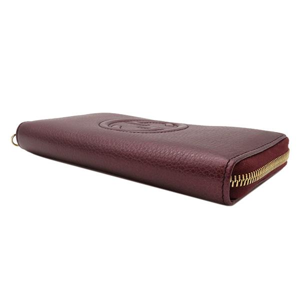 GUCCI グッチ 長財布 ソーホー インターロッキングG ラウンドジップ ボルドー レザー 282413 ラウンドファスナー ...