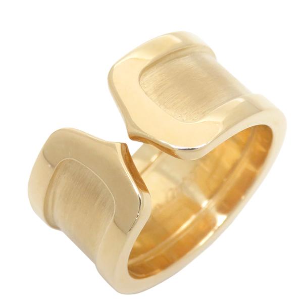 C DE CARTIER カルティエ リング 指輪 C2リング ラージ LM イエローゴールド K18YG Cドゥ 2C 750 18K YG ...