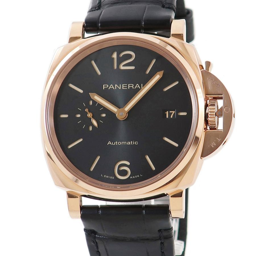LEMINOR 【3年保証】 パネライ ルミノール ドゥエ PAM01041 V番 K18RG無垢 黒 バー アラビア 自動巻き メンズ 腕 ...