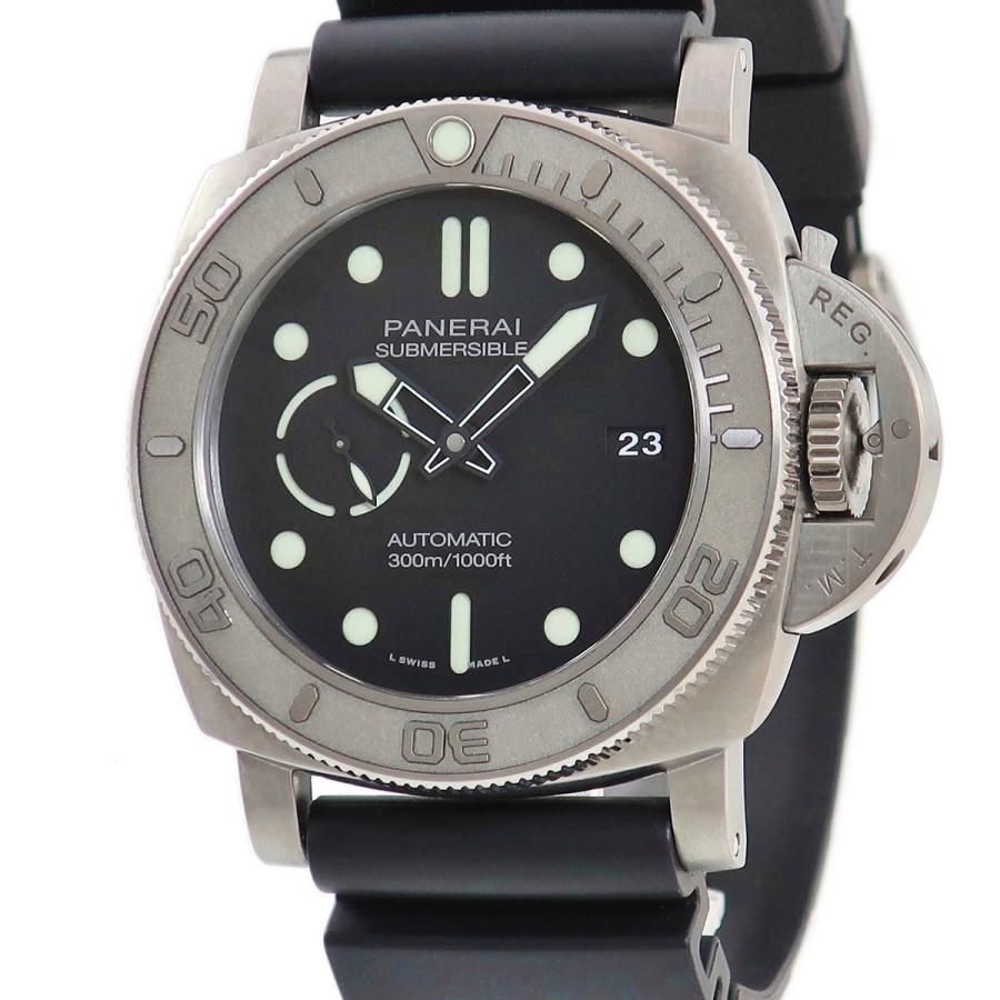 LEMINOR 【3年保証】 パネライ サブマーシブル マイクホーン エディション PAM00984 未使用 W番 黒 探検家 環境保護 限定 ...