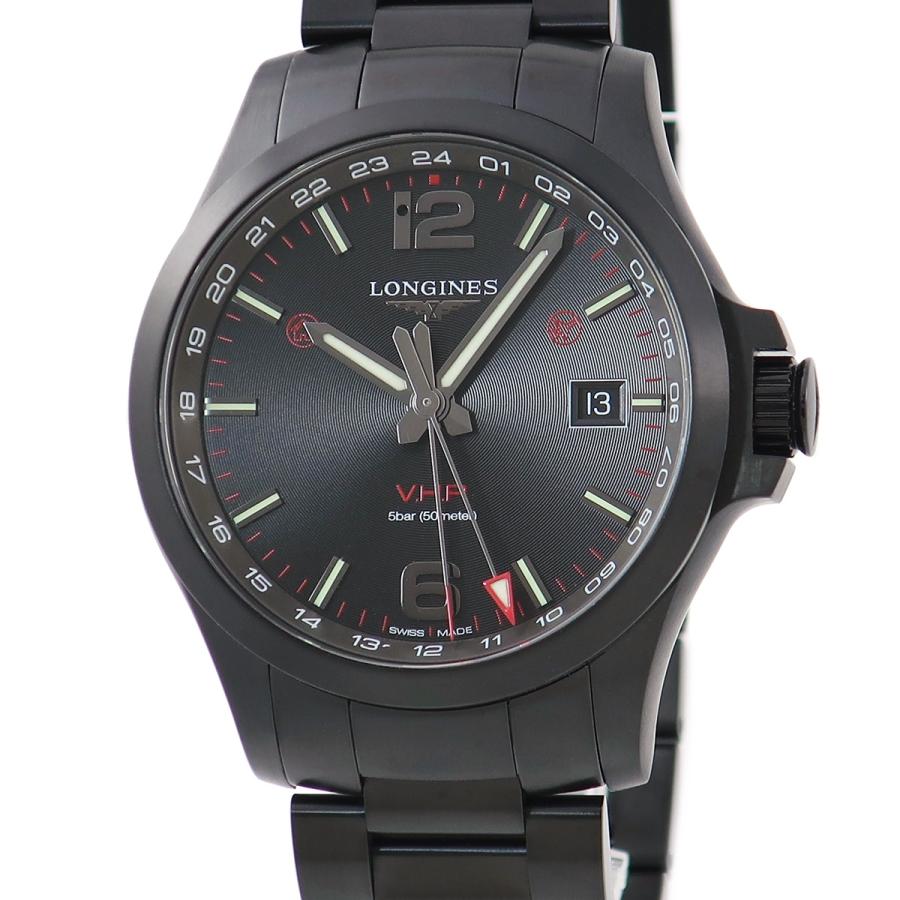 LONGINES（ロンジン） 【3年保証】 コンクエスト V.H.P. GMT L3.728.2.56.6 未使用 黒 パーペチュアル ...