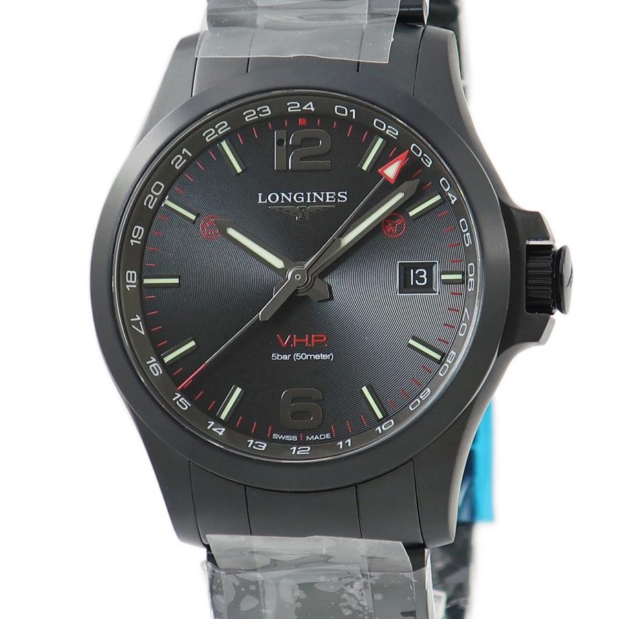 LONGINES（ロンジン） 【3年保証】 コンクエスト V.H.P. GMT L3.728.2.56.6 未使用 黒 パーペチュアル ...
