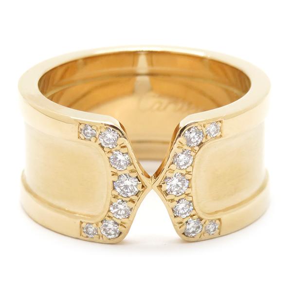 Cartier カルティエ リング 指輪 2C ドゥーブル LM イエローゴールド K18YG ダイヤモンド C2 18K 750 ＃53 ...