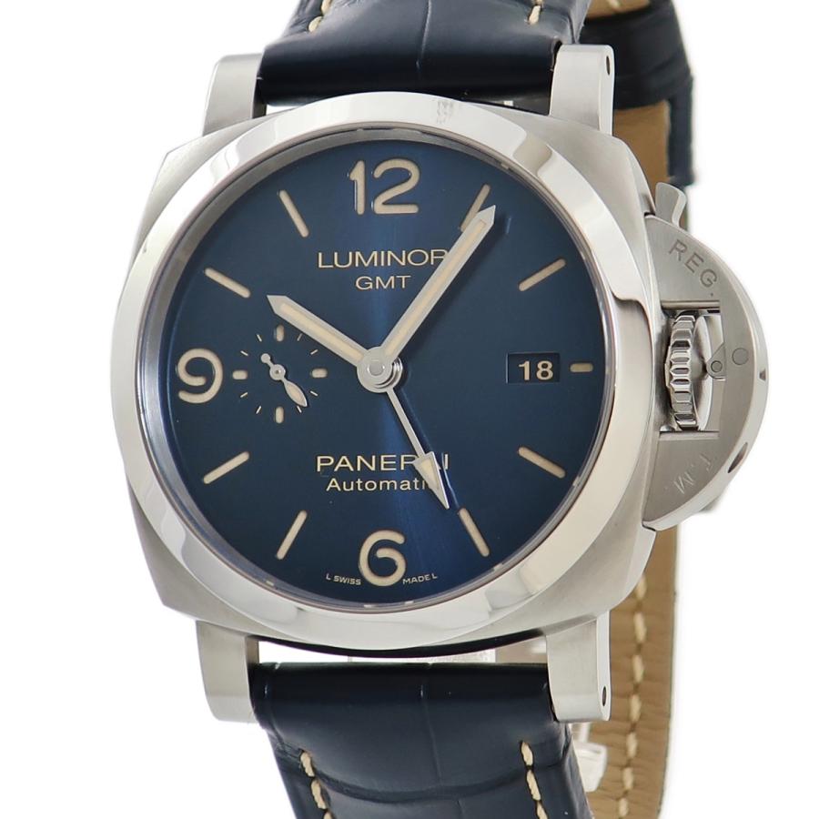 LEMINOR 【3年保証】 パネライ ルミノール1950 3デイズ GMT PAM01033 W番 青 サンブラッシュ 自動巻き メンズ 腕 ...