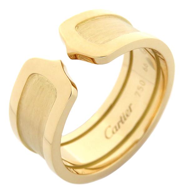 C DE CARTIER カルティエ リング 指輪 C2リング ラージ LM イエローゴールド K18YG Cドゥ 2C 750 18K 18 ...