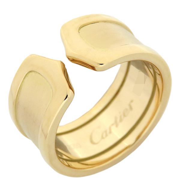 C DE CARTIER カルティエ リング 指輪 C2リング ラージ LM イエローゴールド K18YG Cドゥ 2C 750 18K 18 ...