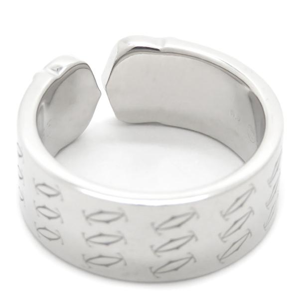 Cartier カルティエ リング 指輪 2Cロゴ ホワイトゴールド K18WG C2 2000年ホリデーコレクション クリスマス限定 #53 ...