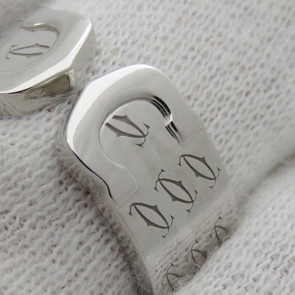 Cartier カルティエ リング 指輪 2Cロゴ ホワイトゴールド K18WG C2 2000年ホリデーコレクション クリスマス限定 #53 ...