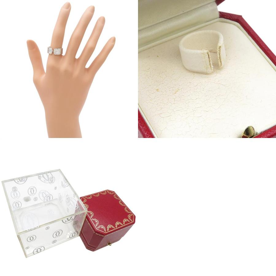Cartier カルティエ リング 指輪 2Cロゴ ホワイトゴールド K18WG C2 2000年ホリデーコレクション クリスマス限定 #53 ...