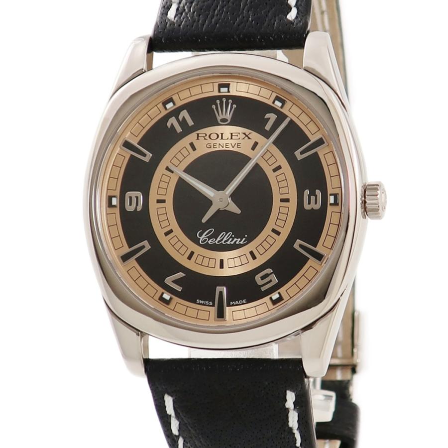 ROLEX 【3年保証】 ロレックス チェリーニ ダナオス 4243/9 メーカーOH済 D番 K18WG無垢 ツートーンダイヤル 手巻き ...