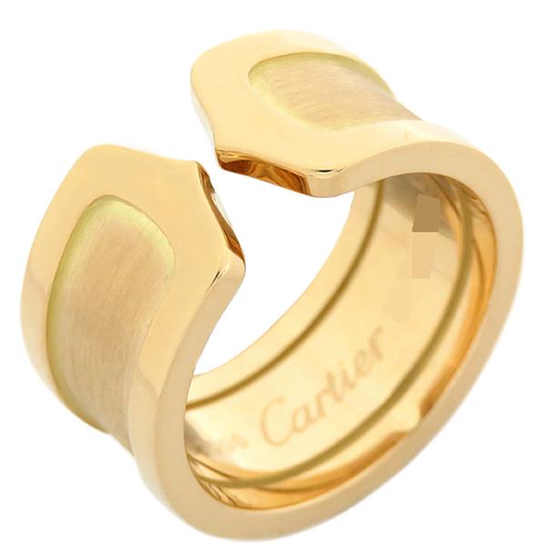 C DE CARTIER カルティエ リング 指輪 C2リング ラージ LM イエローゴールド K18YG Cドゥ 2C 750 18K 18 ...
