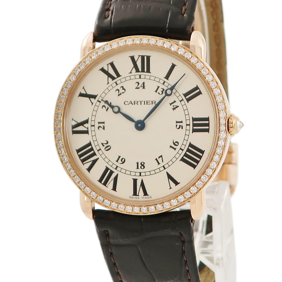 RONDE DE CARTIER 【3年保証】 カルティエ ロンド ルイ WR000651 OH済 K18PG無垢 純正ダイヤ アイボリー ...