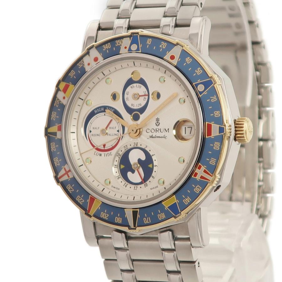 CORUM 【3年保証】 コルム アドミラルズカップ マレ デイト 277.830.21 V585 K18YG×SS コンビ 12角形 信号旗 ...