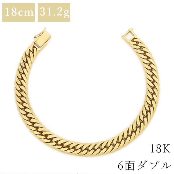 喜平 ブレスレット K18 18金 18cm 31.2g 6面 ダブル W K18YG ゴールド 中古 : HOUBIDOU 心斎橋店 - 通販 - Yahoo!ショッピング