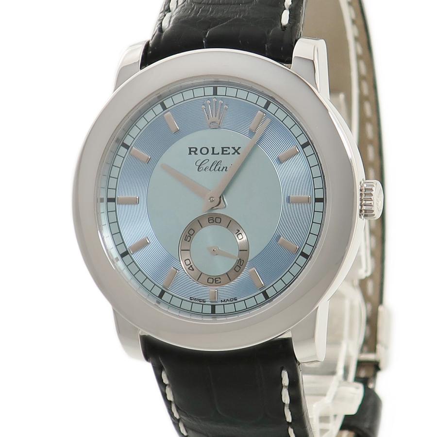 ROLEX 【3年保証】 ロレックス チェリーニ チェリニウム 5241/6 メーカーOH済 K番 プラチナ無垢 アイスブルー 水色 手巻き ...