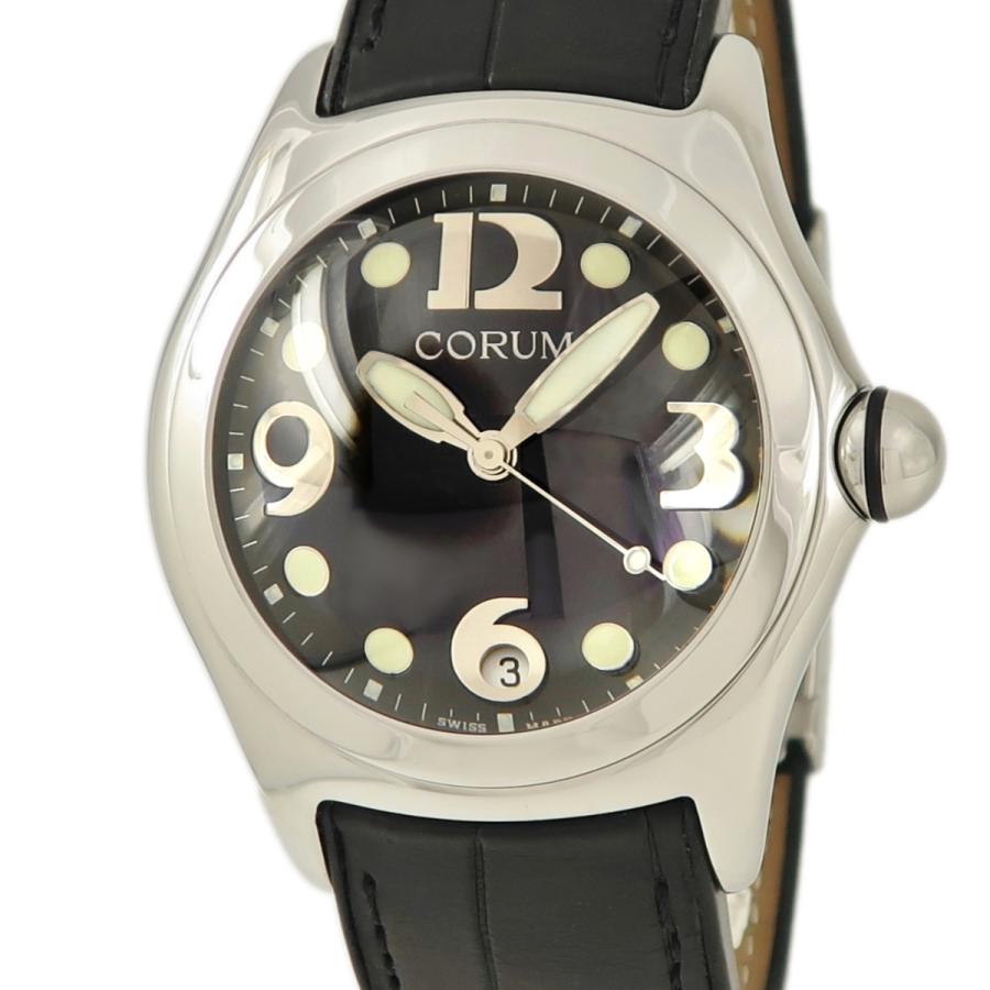 CORUM 【3年保証】 コルム バブル 163.150.20 黒 アラビア ドット ドーム型ガラス クオーツ メンズ 腕時計 ...