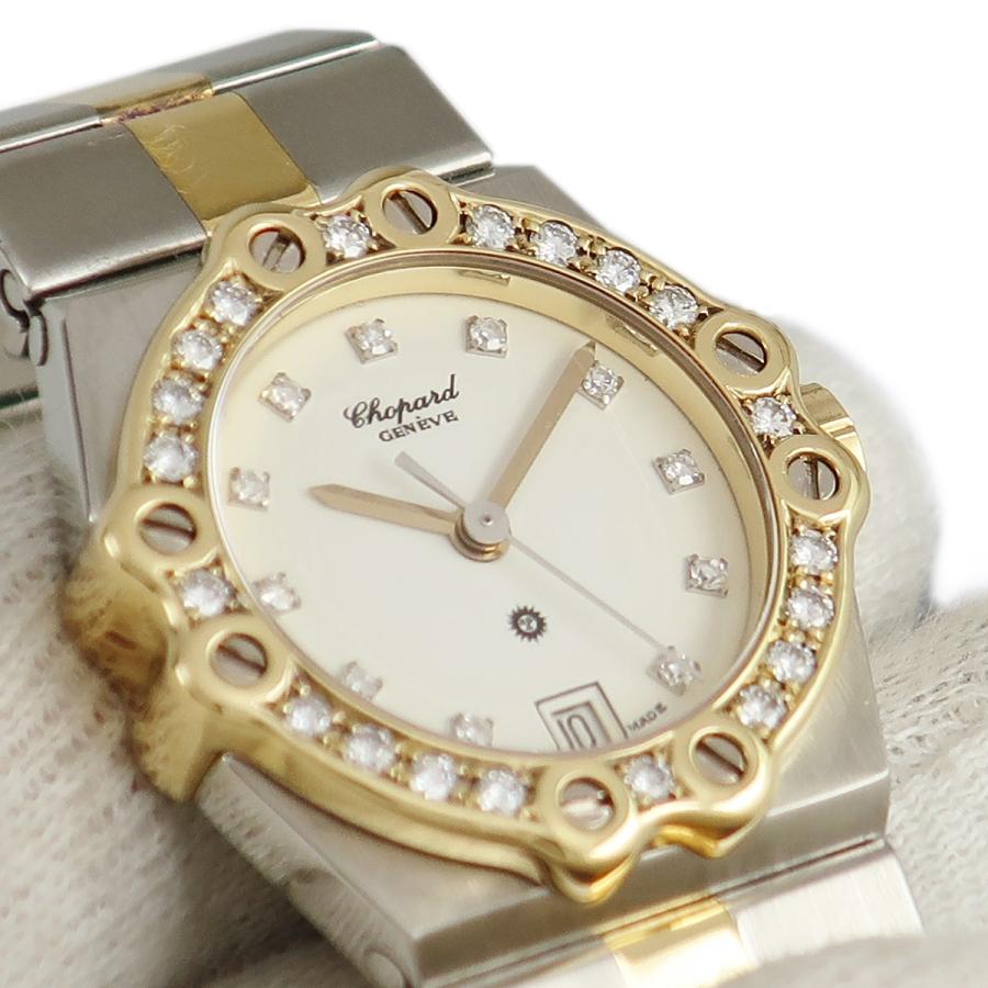 Chopard（ショパール） 【3年保証】 サンモリッツ 25/8024-11 K18YG×SS コンビ 純正ダイヤ 白 ビス クオーツ レディース 腕時計 : HOUBIDOU 心斎橋店 ...