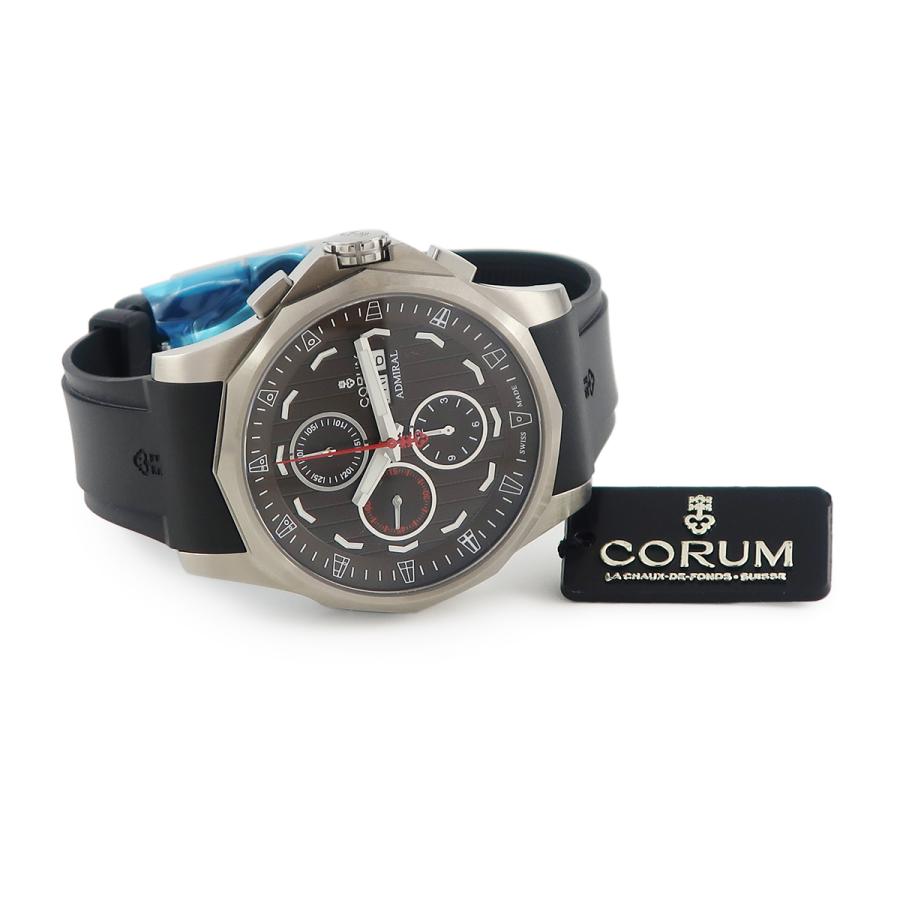 CORUM 【3年保証】 コルム アドミラルズカップ レジェンド47 クロノグラフ A077/04181 未使用 茶 12角形 信号旗 自動 ...