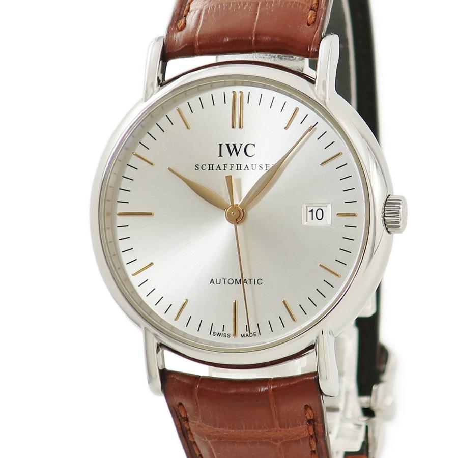 IWC SCHAFFHAUSEN 【3年保証】 ポートフィノ オートマティック 39 IW356307 OH済 シルバー バー デイト 自動 ...