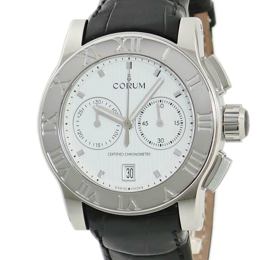 CORUM 【3年保証】 コルム ロムルス クロノグラフ 984.715.20/0F01 デイト ホワイト 自動巻き メンズ 腕時計 ...
