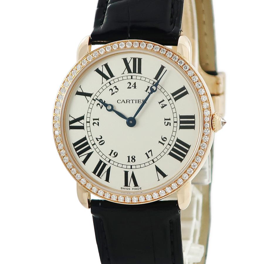 RONDE DE CARTIER 【3年保証】 カルティエ ロンド ルイ LM WR000651 K18PG無垢 純正ダイヤ アイボリー ...
