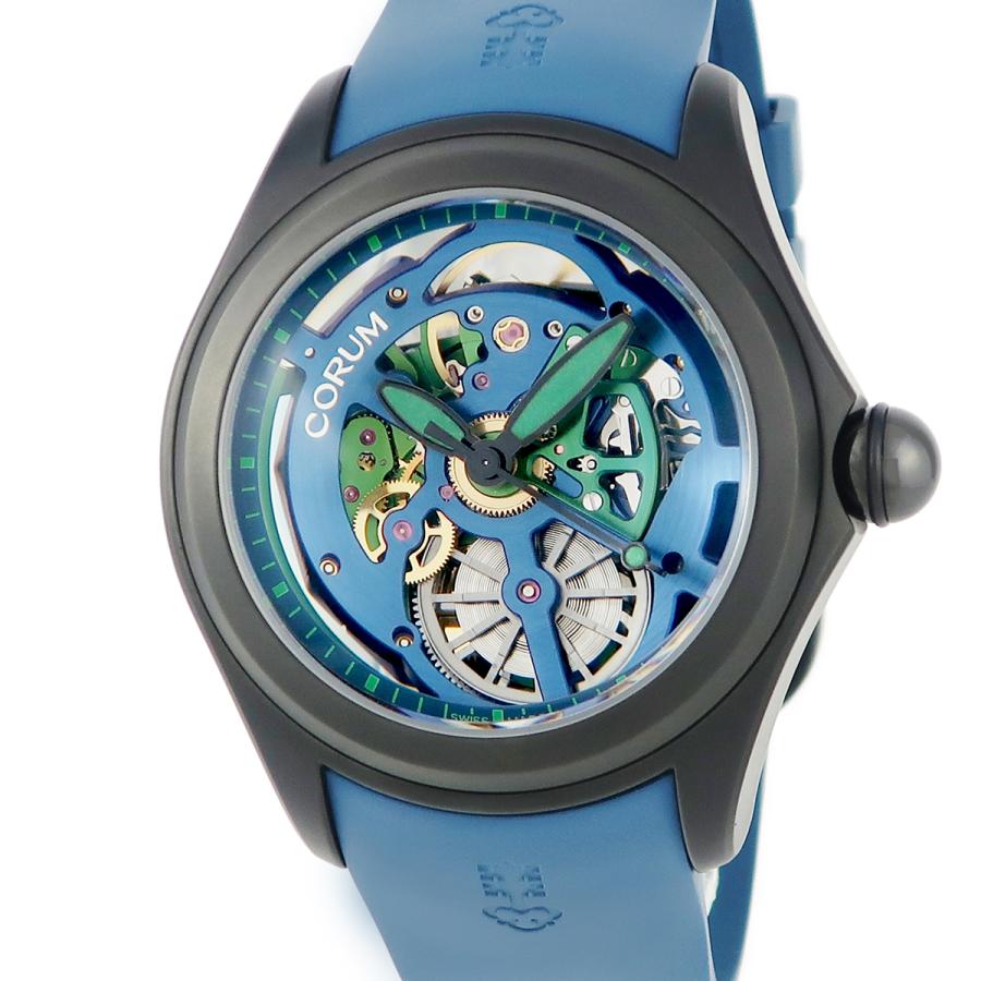 CORUM 【3年保証】 コルム バブル 47 スケルトン ウォッチ 082.400.983/0373 SQ14 新品同様品 黒PVD加工 ...