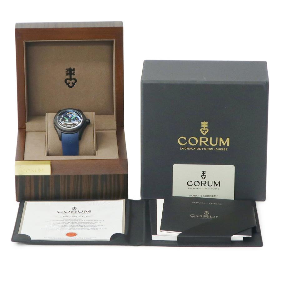 CORUM 【3年保証】 コルム バブル 47 スケルトン ウォッチ 082.400.983/0373 SQ14 新品同様品 黒PVD加工 ...
