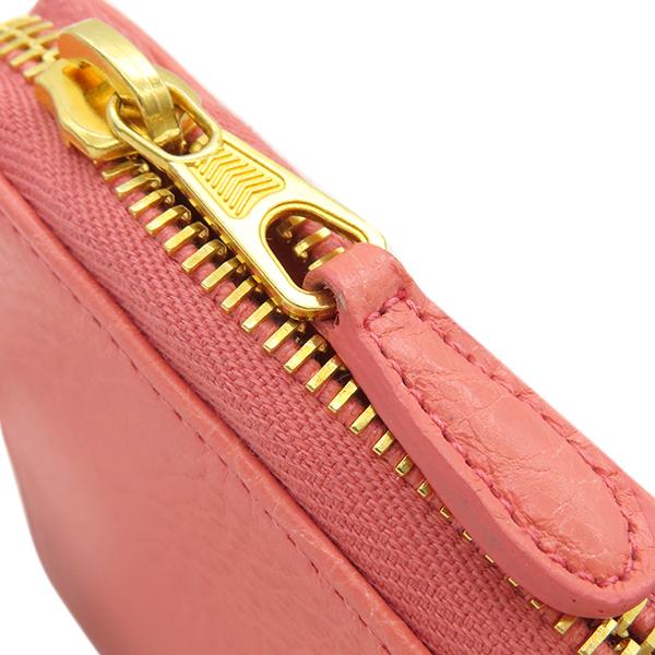 BALENCIAGA バレンシアガ 長財布 ジャイアントコンチネンタル ジップ レザー ピンク ラウンドファスナー 253053 中古 ...