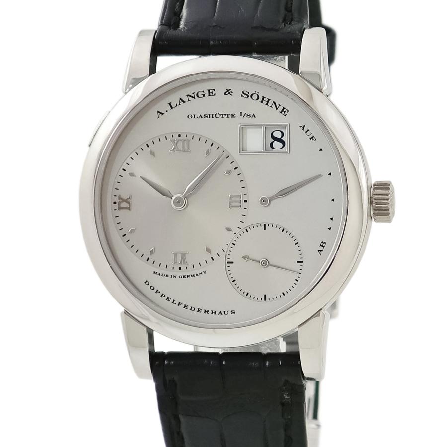 A. LANGE & SOHNE 【3年保証】 ランゲ&ゾーネ ランゲ1 101.025 Pt950無垢 プラチナ オフセンター パワーリザーブ アウトサイズデイト 手巻き メンズ 腕時計 ...