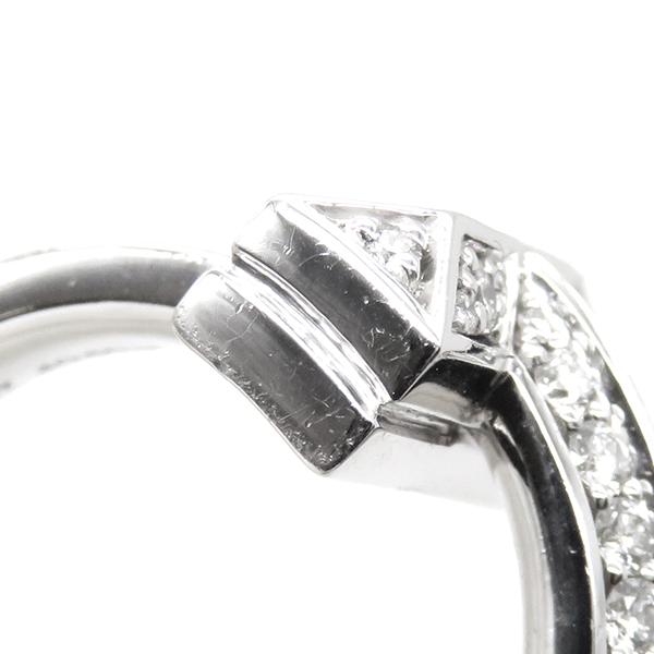 TIFFANY&Co. ティファニー リング 指輪 Tワン ワイド ダイヤリング K18WG シルバー T＆Co. 750 WG 18金 パヴェダイヤ 4.5号 中古 : HOUBIDOU ...