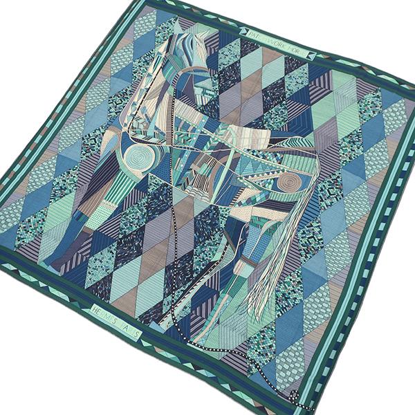 エルメス ストール ショール カレ140 CARRE カシミヤ マルチカラー 【PATCHWORK HORSE/パッチワークの馬】 中古 : 240500464355 : HOUBIDOU ...