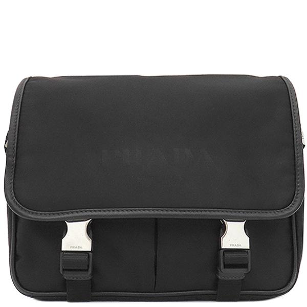 PRADA プラダ ショルダーバッグ テスート ロゴ ナイロン ブラック 三角ロゴプレート 黒 メッセンジャーバッグ 2VD769 中古 : HOUBIDOU 心斎橋店 - 通販 ...