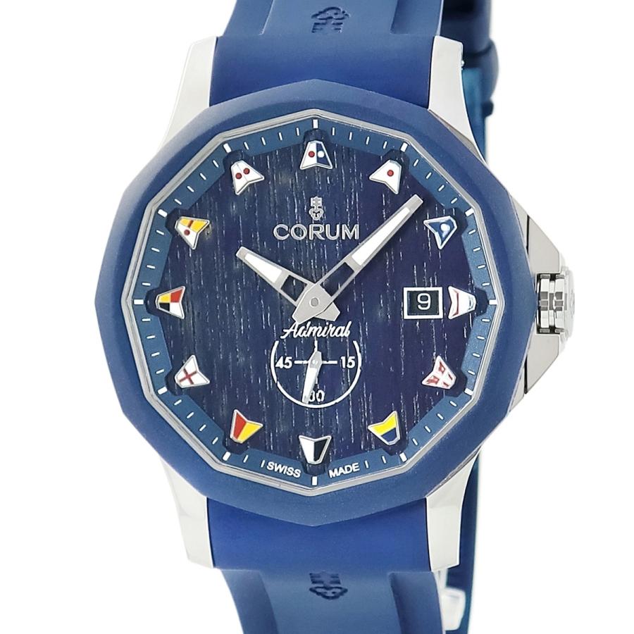 CORUM 【3年保証】 コルム アドミラルズカップ 395.101.22/F373 WB12 未使用 デイト スモセコ 信号旗 12角形 ...