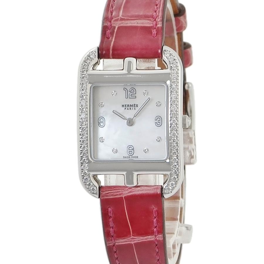 HERMES 【3年保証】 エルメス ケープコッドPM CC1.232 純正ダイヤ シェル スクエア クオーツ レディース 腕時計 : HOUBIDOU 心斎橋店 - 通販 - Yahoo ...