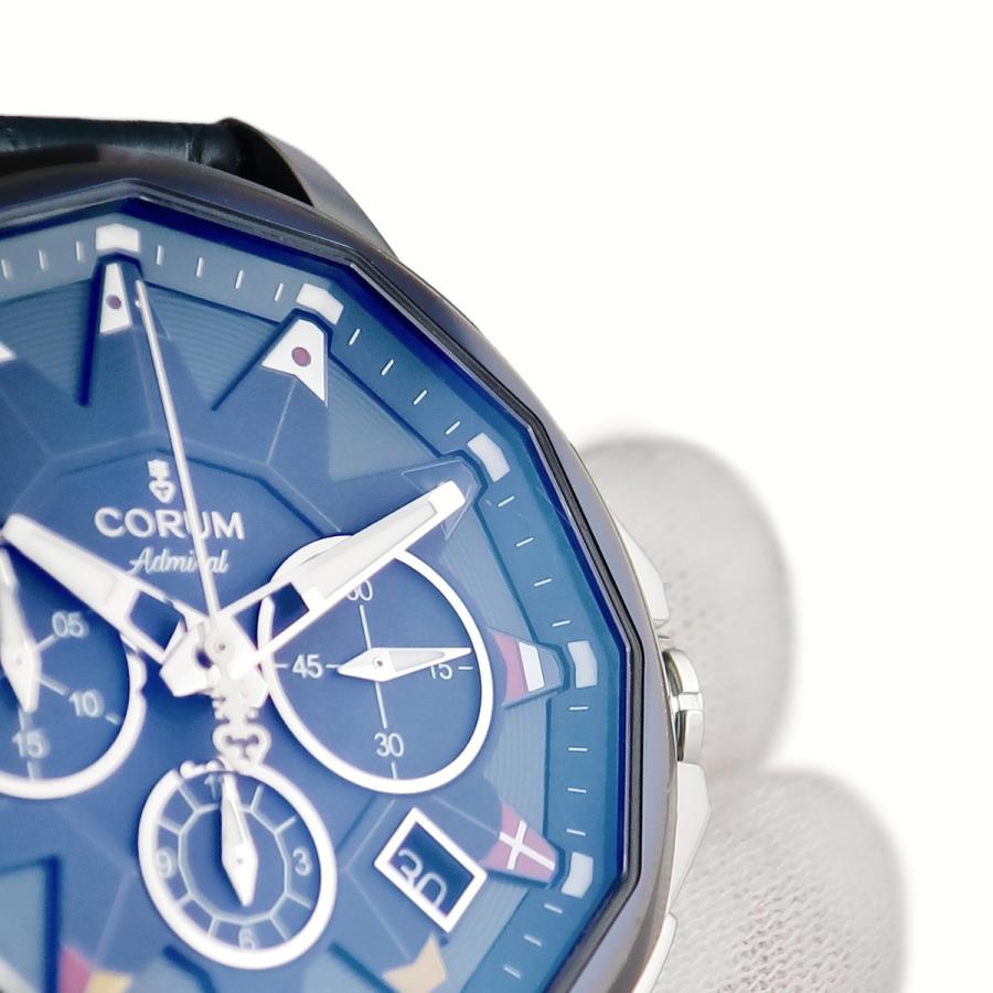 CORUM 【3年保証】 コルム アドミラル レジェンド 42 クロノグラフ 984.113.20/0F03 AB12 ブルーPVD デイト ...