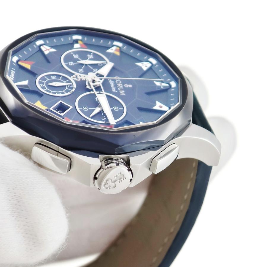 CORUM 【3年保証】 コルム アドミラル レジェンド 42 クロノグラフ 984.113.20/0F03 AB12 ブルーPVD デイト ...