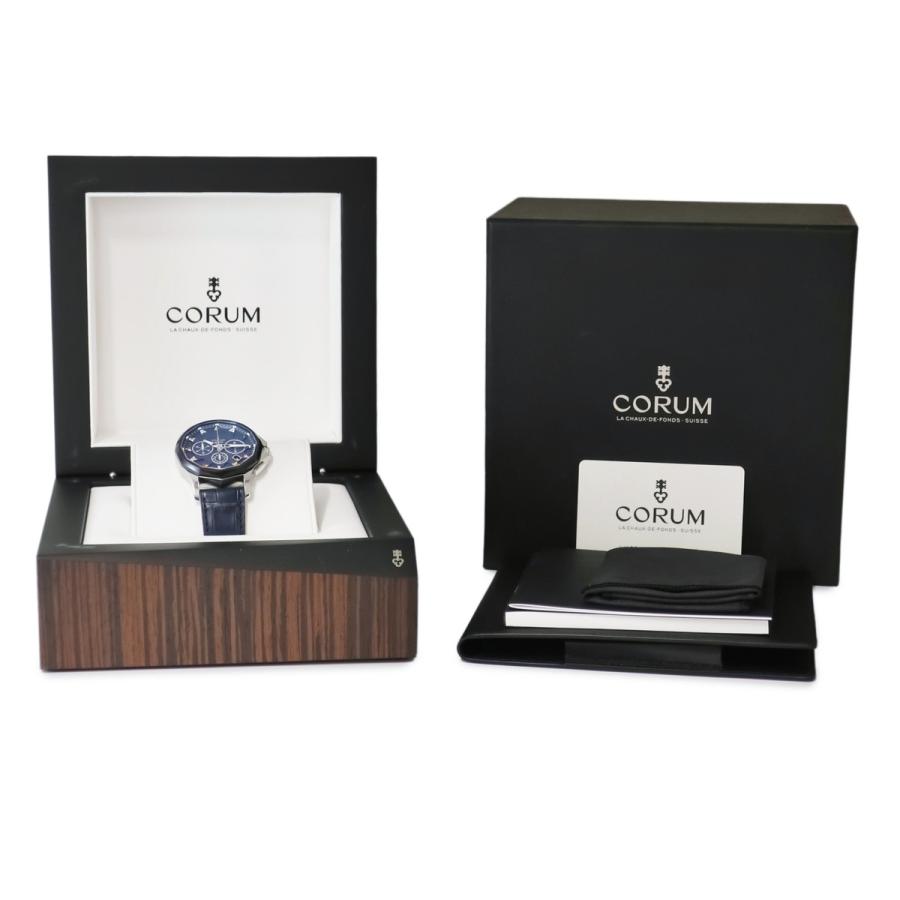 CORUM 【3年保証】 コルム アドミラル レジェンド 42 クロノグラフ 984.113.20/0F03 AB12 ブルーPVD デイト ...