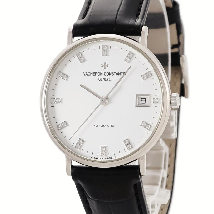 VACHERON CONSTANTIN 【3年保証】 ヴァシュロン・コンスタンタン パトリモニー 42002/000G-8927 OH済 K18WG無垢 純正ダイヤ ホワイト 自動巻き メンズ ...