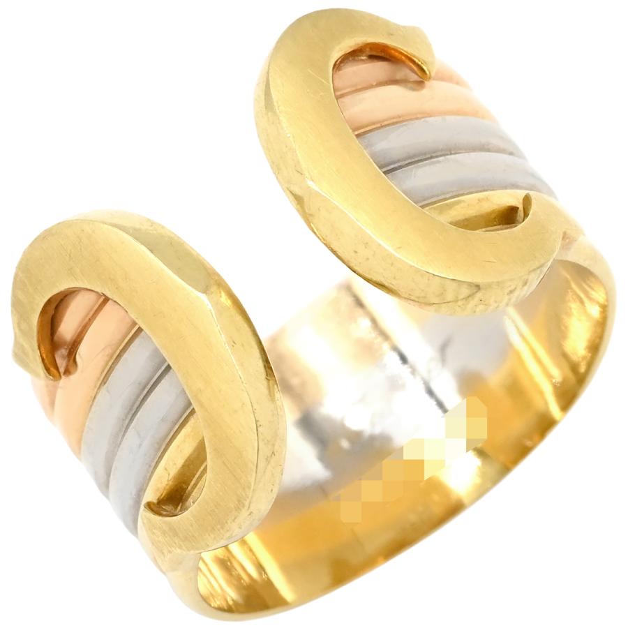 Cartier（カルティエ） リング 指輪 2Cリング トリニティ マルチカラー #52(JP12) ドゥーブルC スリーカラー 750 ...