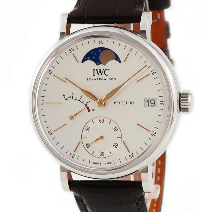 IWC SCHAFFHAUSEN ポートフィノ ハンドワインド ムーンフェイズ IW516401 メンズ 腕時計 手巻き ホワイト 中古 ...