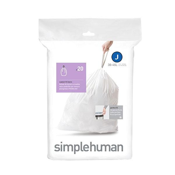simplehuman シンプルヒューマン パーフェクトフィットゴミ袋[J] 30-45L 20枚 CW0169 00159 ゴミ箱 : イベリアの太陽 - 通販 - Yahoo!ショッピング