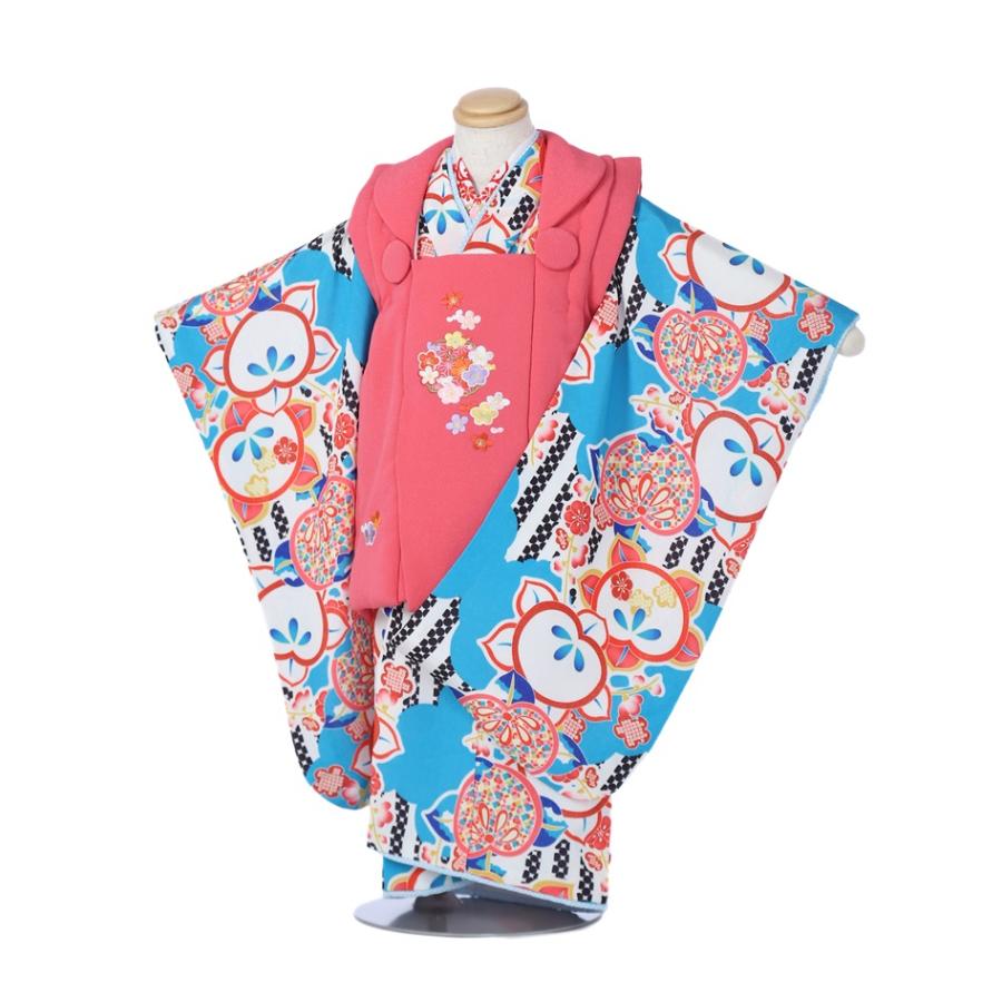 七五三レンタル 女児被布セットAP3172 女の子七五三 七五三 着物 3歳 レンタル七五三 753レンタル 三才 3歳 3才 着物セット ...