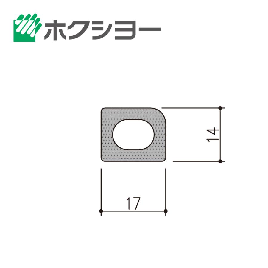 ホクシヨー エアタイトゴム HSP-2（オーダーカット対応：m単位） 【切り売り, 気密材, 召し合せ材, タイト材, ホクショー, BESTEX（ベステックス）】 : イブニーズ.com ...