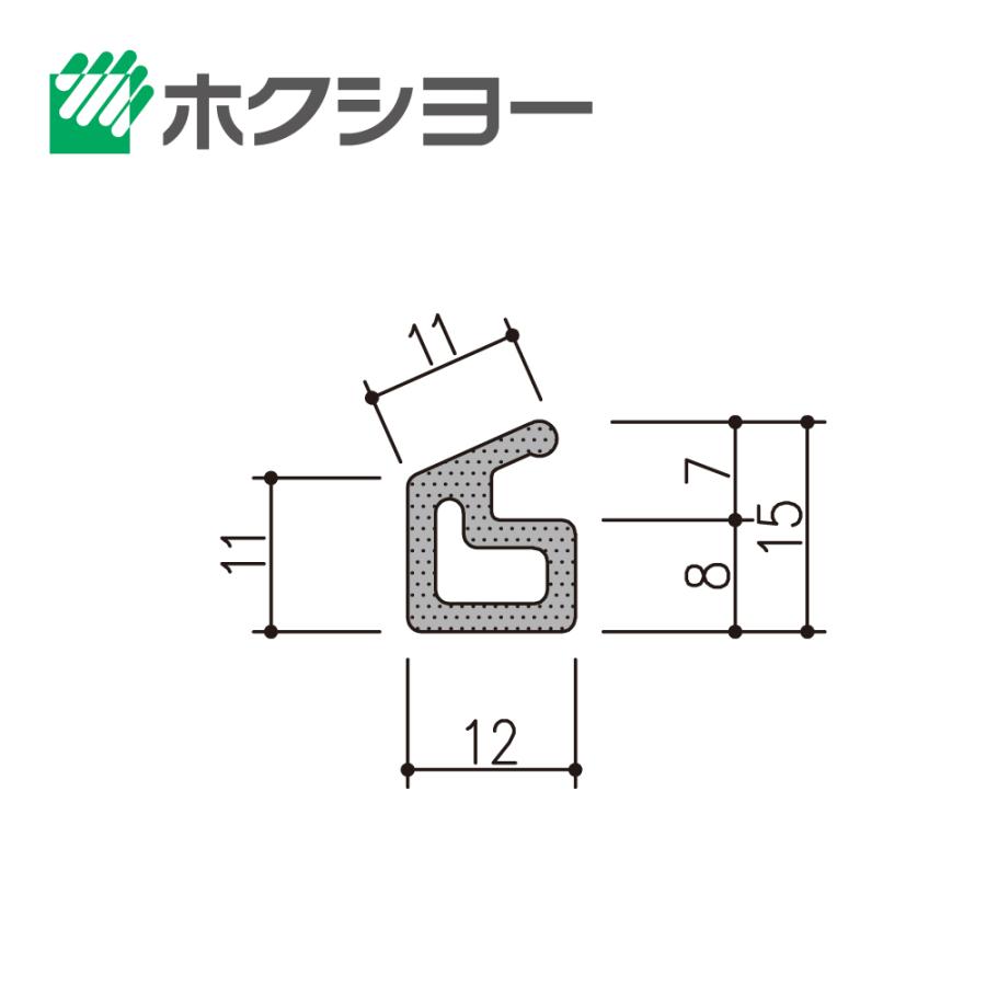 ホクシヨー エアタイトゴム PS-43（オーダーカット対応：m単位） 【切り売り, 気密材, 召し合せ材, タイト材, ホクショー, BESTEX（ベステックス）】 : イブニーズ.com ...