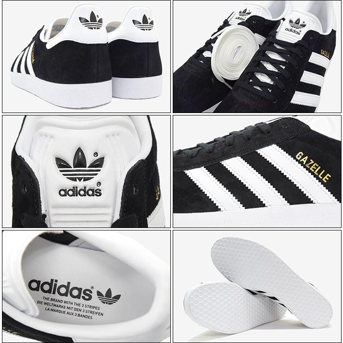 アディダス adidas スニーカー メンズ 男性用 ガゼル Core Black/White/Gold オリジナルス(adidas ...