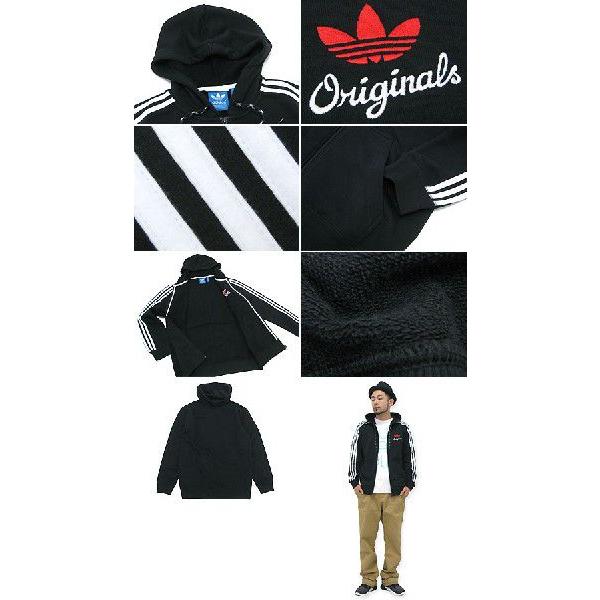 adidas Originals アディダス SPO フルジップフード ブラック オリジナルス(ADIDAS Adidas Zip ...