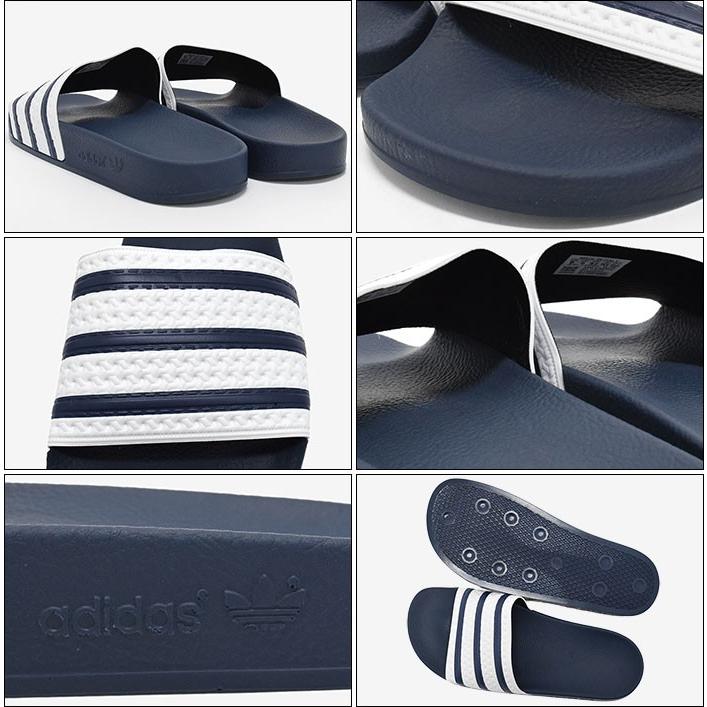 adidas Originals アディダス サンダル レディース & メンズ アディレッタ ADI Blue/White/ADI Blue ...
